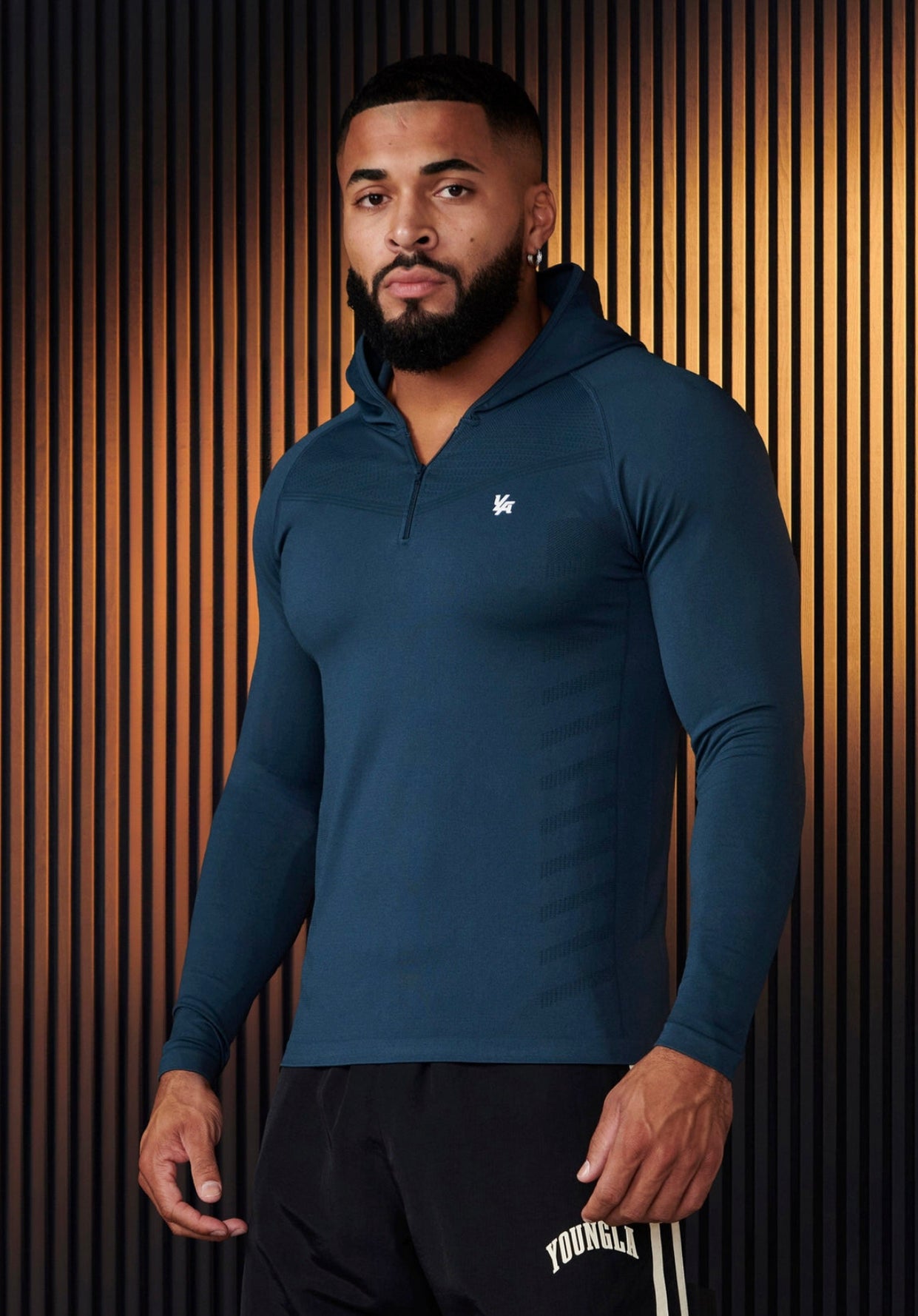 832 - SUPERVILLIAN COMPRESSION HOODIES TEAL — Ropafitgt