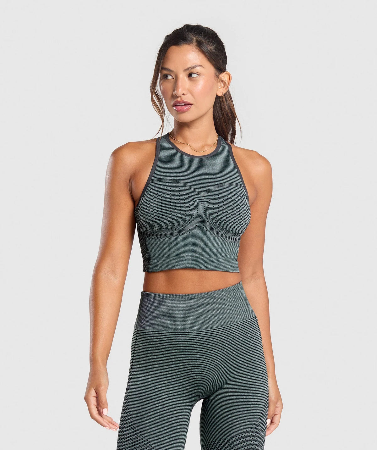 Sport Seamless Cropped Tank Victory Green — Ropafitgt